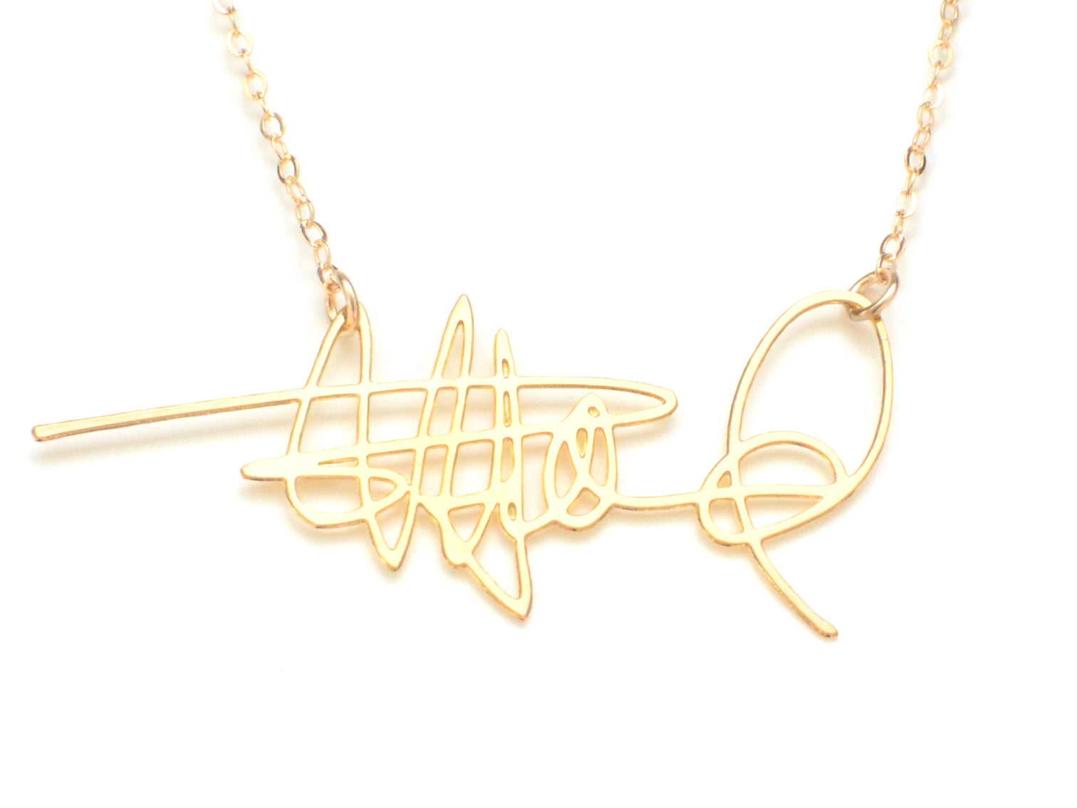 Custom Signature Handwriting Necklace - Brevity Jewelry