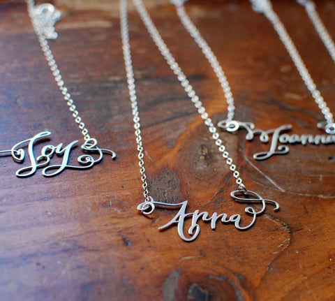 custom calligraphy – Brevity Jewelry