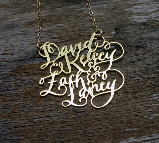 custom calligraphy – Brevity Jewelry