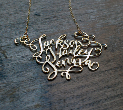 custom calligraphy – Brevity Jewelry