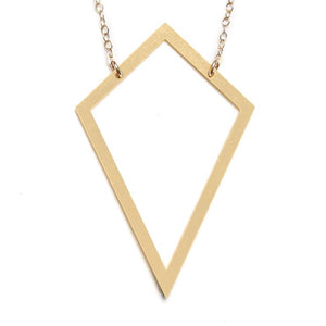Large Kite Shape Geometry Necklace - Brevity Jewelry