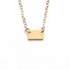Small Rectangle Shape Geometry Necklace - Brevity Jewelry