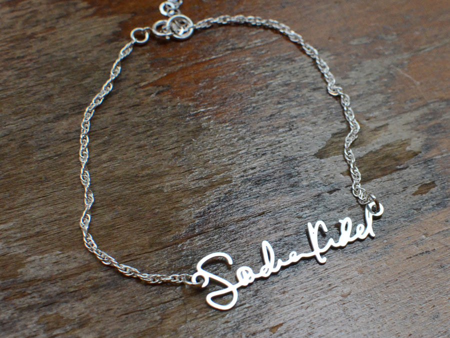 Custom Signature Handwriting Bracelet - Brevity Jewelry